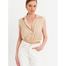 Cool & Sexy Blusentop Damen Gr&ouml;&szlig;e L beige / silbergrau