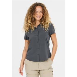 WHISTLER Damen Kurzarmbluse "Jeromy", grau, Gr. 42, unifarben, 92% Polyester, 8% Elasthan, Blusen, Quick Dry
