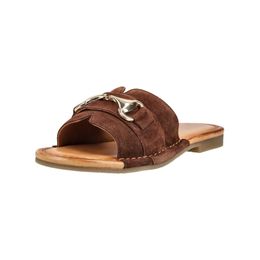 Pantolette Ara "Ara Pantoletten Lederimitat", Damen, Gr. 39, mocca, Lederimitat, Schuhe Pantolette