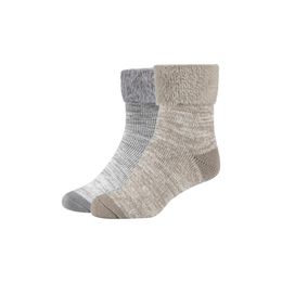 Camano Damen Socken "warm & cozy", Gr. 39, grau, Materialmix, unifarben, Socken, meliert, kuschelig weich