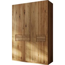 Kleiderschrank Home Affaire "Ambroise aus Wildeiche, erh&auml;ltlich in verschiedenen Breiten", braun (wildeiche), B:152cm H:223cm T:62cm, Massivholz, Schr&auml;nke, Kleiderschrank, Massivholz-Kleiderschrank, im 50 cm Raster planbar
