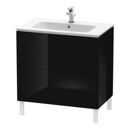 Duravit Waschtischunterschrank L-Cube 82x48,1cm, sw hgl, 2 Ausz&uuml;ge, stehend (LC662604040)