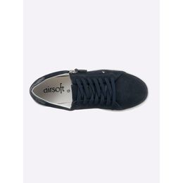 Casual Looks Damen Sneaker, Gr. 38marine, Veloursleder, Schuhe