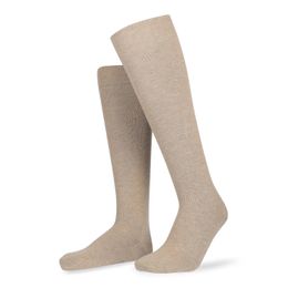 Hudson Herren Kniestr&uuml;mpfe "RELAX COTTON", Gr. 41beigemeliert, Baumwollmischung, Socken, druckfreier Relax-Komfortbund