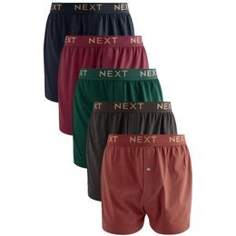 next Boxershorts Herren Gr&ouml;&szlig;e L navy / schoko / gr&uuml;n / blutrot / rostrot