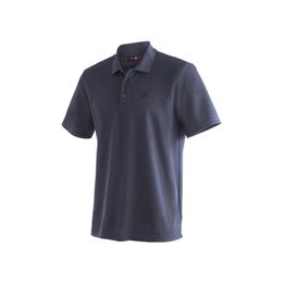 Poloshirt Maier Sports "Ulrich", Herren, Gr. XXL, blau (dunkelblau), 100% Polyester, Rundhals, Shirts Poloshirt, Herren Polo kurzarm, leichtes Shirt, Funktionsshirt mit Kragen Reg Fit