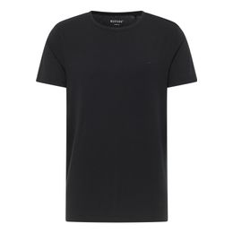 Mustang Herren T-Shirt "Allen", schwarz, Basic, Gr. XL, Jersey, Obermaterial: 95% Baumwolle, 5% Elasthan, Shirts