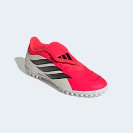 Fu&szlig;ballschuh adidas Performance "PREDATOR CLUB FOLD-OVER TONGUE TURF", Gr. 42,5, lucid rot, core schwarz, ftwr wei&szlig;, Synthetik, Schuhe Fu&szlig;ballschuh, f&uuml;r kurzen Kunstrasen, Hart- und Aschenpl&auml;tze