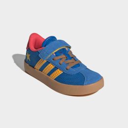 M&auml;dchen Sneaker "VL COURT WOODY EL C", adidas Sportswear, Gr. 35, blau, Synthetik, Textil, Schuhe, Design auf den Spuren des adidas Samba