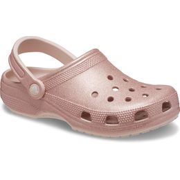 Crocs Damen Hausschuh "Classic Glitter Clog, Badesandale", Gr. 41, rosa, Croslite , Glitzer, Schuhe, Sommerschuh, Schlappen, Schlupfschuh mit Glitzer