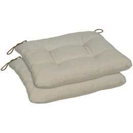 Sitzkissen GO-DE "Carina", beige, B:38cm H:5cm L:38cm, Polyester, Dekokissen_Sitzkissen_Kissenh&uuml;llen, Sitzkissen, 2er Set, 38x38 cm