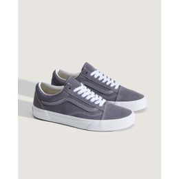 Sneaker Vans "Old Skool", Herren, Gr. 41, steel shadow, Leder, Schuhe Sneaker, unisex