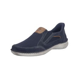 Slipper Josef Seibel "Josef Seibel Slipper Leder/Textil", Herren, Gr. 42, nachtblau, Leder, Textil, Schuhe Slipper