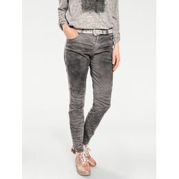 Damen Boyfriend-Hose, grau, Gr. 42, Rick Cardona BY HEINE, unifarben, 98% Baumwolle, 2% Elasthan, Hosen