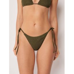 CALZEDONIA Bikinihose 'Crinkle Waves' Damen Gr&ouml;&szlig;e L tanne