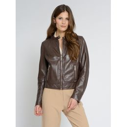 Maze Damen Lederjacke "Grenada", braun, Gr. XS, Obermaterial: 100% Lammleder. Futter: 100% Polyester, Jacken