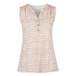 Lascana Damen R&uuml;schentop "mit Knopfleiste", rosa, Gr. 32, Jersey, Obermaterial: 76% Viskose (LENZING ECOVERO ), 24% Polyester, Tops, Blusentop aus