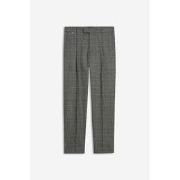Bundfaltenhose Cinque "CISALTO", Herren, Gr. 58, N-Gr, grau (grau, kariert), Web, Obermaterial: 64% Polyester, 34% Viskose, 2% Elasthan, kariert, slim fit lang, Hosen Bundfaltenhose, in modischem Karo-Design