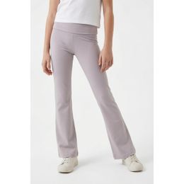 Bootcuthose name it "NKFSPICE BOOTCUT PANT NOOS", M&auml;dchen, Gr. 158, N-Gr, lila marble, Jersey, Obermaterial: 95% Baumwolle, 5% Elasthan, unifarben, skinny fit kn&ouml;chellang, Hosen Bootcuthose
