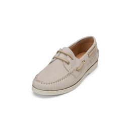 Marc O'Polo Bootsschuh MARC O'POLO "aus weichem Nubuk-Rindleder", Damen, Gr. 42, sanftes wei&szlig;, Obermaterial: 100% Leder (Rind), unifarben, Schuhe Bootsschuh
