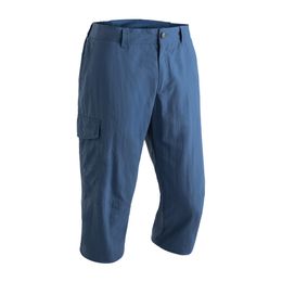 Caprihose Maier Sports "Jens", Herren, Gr. 54, Normalgr&ouml;&szlig;en, blau (jeansblau), 100% Polyamid, Hosen Caprihose, kurze Hose Herren, luftige Wanderhose, leichte Outdoorhose, Reg Fit
