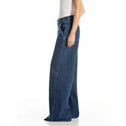 Replay Damen Weite Jeans, blau, Gr. 27, Denim/Jeans, Obermaterial: 100% Baumwolle, Jeans, in Baumwollqualit&auml;t