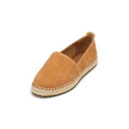 MARC O'POLO Damen Espadrille "aus Suede-Ziegenleder", Gr. 38, braun, Obermaterial: 100% Leder (Ziege), unifarben, Schuhe
