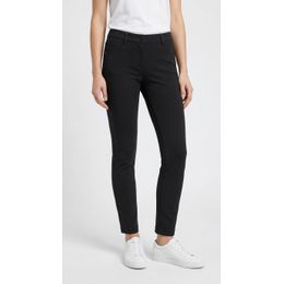 Stoffhose MAC "SLIM", Damen, Gr. 44, L&auml;nge 32, schwarz, Jersey, Obermaterial: 63% Viskose, 33% Polyamid, 4% Elasthan, unifarben, slim fit kn&ouml;chellang, Hosen Stoffhose, Sommerhose im Five-Pocket Style