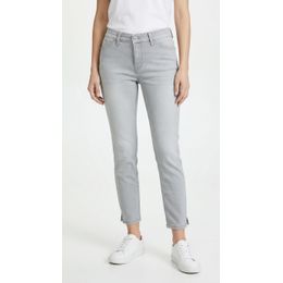 7/8-Jeans MAC "Dream Summer", Damen, Gr. 46, L&auml;nge 26, authentic light grau used, Denim/Jeans, Obermaterial: 75% Baumwolle, 12% Modal, 9% Polyester, 4% Elasthan, figurbetont kn&ouml;chelfrei, Jeans, verk&uuml;rzt mit Schlitz am Saum