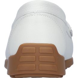 Waldl&auml;ufer WALDL&Auml;UFER Damen Mokassin "H-LUCY", Gr. 7,5, wei&szlig;, Nappaleder, unifarben, Schuhe, Halbschuh, Slipper, Schlupfschuh, mit Zierriegel, Komfortweite H