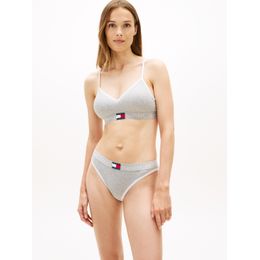 Bralette, Damen, Gr. M (38), N-Gr, light grau heather, Rippware, Obermaterial: 57% Baumwolle, 38% Polyester, 5% Elasthan, Tommy Hilfiger Underwear, k&ouml;rpernah, BHs Bralette, gerippte Struktur, mit Push-up Effekt
