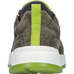 Waldl&auml;ufer WALDL&Auml;UFER Herren Sneaker "H-TOM", Gr. 8,5, gr&uuml;n, Veloursleder, unifarben mit Farbeinsatz, Schuhe, Schn&uuml;rschuh, Komfortschuh in bequemer Schuhweite H