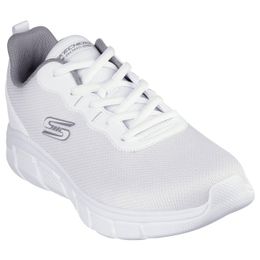 Skechers Herren Sneaker "Bobs Sport B Flex &ndash; Chill Edge", Gr. 43, wei&szlig;, Lederimitat, Mesh, Schuhe, Chunky Sneaker, Schn&uuml;rschuhe in veganer