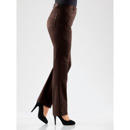 COSMA Damen Funktionshose, braun, Gr. 40, unifarben, 97% Baumwolle, 3% Elasthan, Hosen