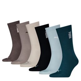 Socken Puma, Damen, Gr. 35-38, gr&uuml;n, neutral, Baumwollmischung, elastisch, Socken Socken, mit Rippenb&uuml;ndchen, Logo und Schriftzug