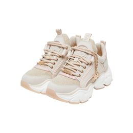 Buffalo Damen Trainingsschuh "Buffalo BINARY GLAM", Gr. 41, beige, Polyurethan, Schuhe