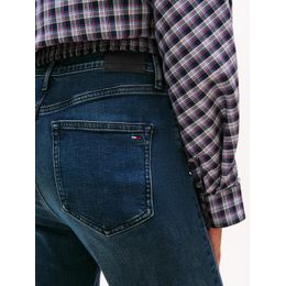 Tommy Jeans Damen Bootcut-Jeans "SYLVIA HGH FLR", blau, Gr. 32, unifarben, Denim/Jeans, Obermaterial: 98% Baumwolle, 2% Elasthan, Jeans, Weite