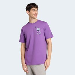 Herren T-Shirt "EARTH DAY PADEL, GRAFIK", lila, Gr. M, adidas Sportswear, Obermaterial: 100% Baumwolle, Shirts, mit Print, sportlicher Stil, aus