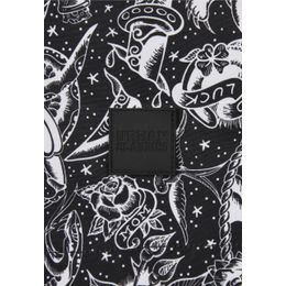 Urban Classics Herren Badeshorts "Urban Classics Herren Pattern Swim Shorts", schwarz-wei&szlig;, Gr. 4XL, 100% Polyester, Badehosen
