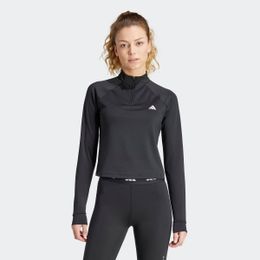 Damen Rollkragenpullover "WE 1/4ZIP"schwarz, Gr. L, adidas Performance, Obermaterial: 91% Polyester, 9% Elasthan, Pullover