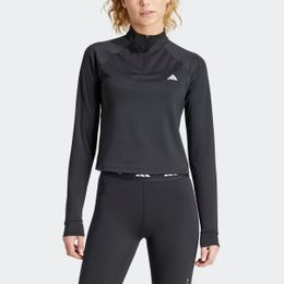 Damen Rollkragenpullover "WE 1/4ZIP"schwarz, Gr. XXL, adidas Performance, Obermaterial: 91% Polyester, 9% Elasthan, Pullover