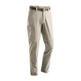 Outdoorhose Maier Sports "Torid slim zip", Herren, Gr. 33, Kurzgr&ouml;&szlig;en, beige, 90% Polyamid, 10% Elasthan, Hosen Outdoorhose, Herren Zip-Off Wanderhose, atmungsaktive Trekkinghose, Slim Fit