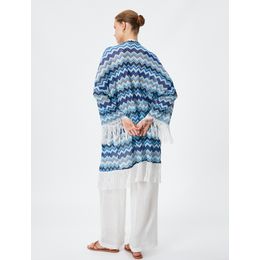 KOTON Kimono Damen Gr&ouml;&szlig;e XL azur / hellblau / dunkelblau / schwarz