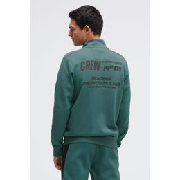 CAMP DAVID Herren Sweatjacke, gr&uuml;n, Gr. M, bedruckt, Material: 70% Baumwolle, 30% Polyester, Sweatjacken, mit Rei&szlig;verschlusstaschen