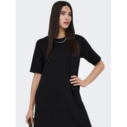 Only Damen Minikleid "ONLMARA S/S POCKET DRESS JRS NOOS", schwarz, Gr. L, unifarben, Jersey, Obermaterial: 100% Baumwolle, Kleider, Baumwolle,