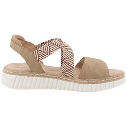 Tom Tailor Damen Riemchensandale "Senta", Gr. 36sand, Lederimitat, Textil, Schuhe, Sandalette, Sommerschuh mit sch&ouml;nem Muster