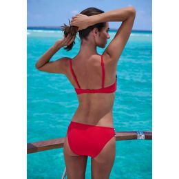 s.Oliver B&uuml;gel-Bandeau-Bikini-Top 'Junis' rot Gr. 40 Cup B. Mit Flechtdetails. Mit Seitlichen St&auml;bchen Und Mit B&uuml;gel. Nachhaltig.
