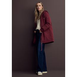 Street One Damen Blouson, rot, Gr. 38, unifarben, Stoff, Obermaterial: 55% Polyester, 45% Polyamid. Futter: 100% Polyester, Jacken, mit Kapuze mit