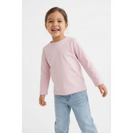 Langarmshirt name it "NMFVIBBI LS TOP NOOS", M&auml;dchen, Gr. 98, rosa (winsome orchid), Jersey, Obermaterial: 95% Baumwolle, 5% Elasthan, unifarben, normal h&uuml;ftlang, Rundhals, Shirts Langarmshirt