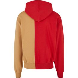 Karl Kani Herren Kapuzenpullover "Karl Kani Herren KU234-005-2 KK Woven Retro Split OS Hoodie"rot, sand, Gr. XS, mehrfarbig, 80% Baumwolle (Bio), 20%
